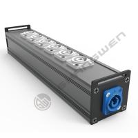 China 6-Port PowerCON Audio Distribution Output Box Screw-In Installation Aluminum Construction for sale