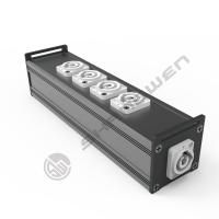 China 6-Port PowerCON Audio Distribution Output Box Screw-In Installation Aluminum Construction for sale
