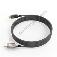 China 2.1 HD Link Port Fiber Optic Cable TPU Shell Stainless Steel 304 Armored Tube Silicon Line Chip 4K 60Hz 8K 144Hz OD 6.0mm for sale