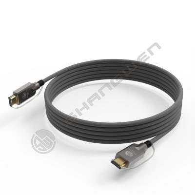 China 2.1 HD Link Port Fiber Optic Cable TPU Shell Stainless Steel 304 Armored Tube Silicon Line Chip 4K 60Hz 8K 144Hz OD 6.0mm for sale