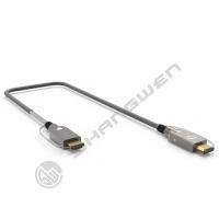 China 2.1 HD Link Port Fiber Optic Cable TPU Shell Stainless Steel 304 Armored Tube Silicon Line Chip 4K 60Hz 8K 144Hz OD 6.0mm for sale