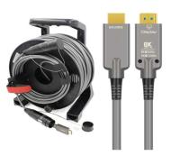 China 2.1 HD Link Port Fiber Optic Cable TPU Shell Stainless Steel 304 Armored Tube Silicon Line Chip 4K 60Hz 8K 144Hz OD 6.0mm for sale