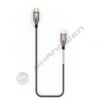China HD Link Port 2.0  Fiber Optic Armored Fiber Optic  HD Cable TPU Shell German Silicon Line Chip 4K 60Hz 8K 144Hz OD:6.0mm for sale