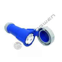 China IP67 Industrial Male Female Plug 220V 16A 3 Pin Single Phase Blue Shell Connector for Outdoor Industrial Electronics for sale