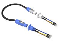 China Industrial Electronics Accessories Female Powercon Audio Video Connector 3-Pin for Indoor IP44 LED Display Screen 20A Socket for sale