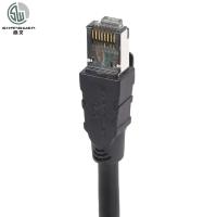 China Black Bare Copper SFTP Cat5 Cat5e Ethernet Data LAN Cable 24AWG 28AWG Network Patch Cord for sale