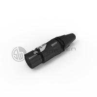 China 5-Pin XLR Female Audio Connector Black Indoor Shell with Gold Contacts for Microphone Audio Cable Plug Mic Connector Socket for sale