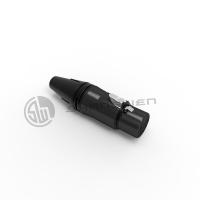 China 5-Pin XLR Female Audio Connector Black Indoor Shell with Gold Contacts for Microphone Audio Cable Plug Mic Connector Socket for sale