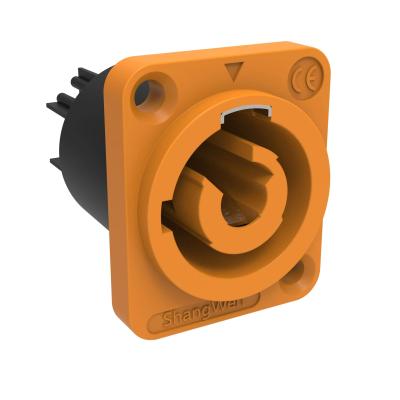 China Outdoor Use Yellow 3-Pin Female Power Connector Secure Locking Mechanism Adequate Protection for LED Display Outdoor Connector for sale