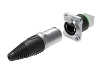 China Female D-Style 8 Pin RJ45 Ethernet Chassis Connector Indoor Use IP44 PA66 Angled Connector for Aviation signal Connector for sale