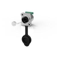 China Outdoor 8 Pin Rj45 Waterproof Female Connectors Ethernet D Style Signal Sockets 8P8C RJ45 Panel Connector PCB Board Female for sale