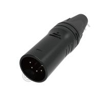 China 3.5mm Wire Diameter Gold Connector Indoor IP40 Shell Plating Black Audio Cable Plug with 5-Pin XLR Female Connector for sale