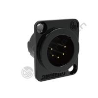 China 3.5mm Wire Diameter Gold Connector Indoor IP40 Shell Plating Black Audio Cable Plug with 5-Pin XLR Female Connector for sale