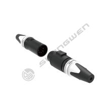 China Industrial Electronics Accessories Waterproof 5 Pin XLR Female Jack Panel Mount Connector with Sealed Rubber Jacket for sale