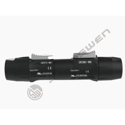 China Industrial Male And Female Waterproof Power Connector Ip65 Outdoor for sale