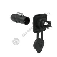 China PA6 Plastic Male Waterproof Power Connector Corrosion Resistance For LED Display for sale