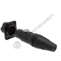 China Indoor IP40 Protection 6-Pole XLR Audio Video Connectors for Professional Audio and Video for sale