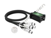 China 4-Channel 3-Pin XLR Audio Snake Cable Stage Recording Studio Female Male Network Signal Extender Multi-Channel XLR RJ45 Ethercon for sale