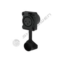 China Powerful Outdoor Waterproof 3 Pin XLR Plug Female Socket Adapter for DMX Panel Mount Audio Wire Connector Copper Material for sale