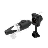 China Powerful Outdoor Waterproof 3 Pin XLR Plug Female Socket Adapter for DMX Panel Mount Audio Wire Connector Copper Material for sale