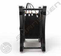 China Multi-Channel Cable 4 Channel 4x16A Signal Sockets Industrial Electric CAT6 SF/UTP Network Cord Retractable Reel Cable Drum for sale