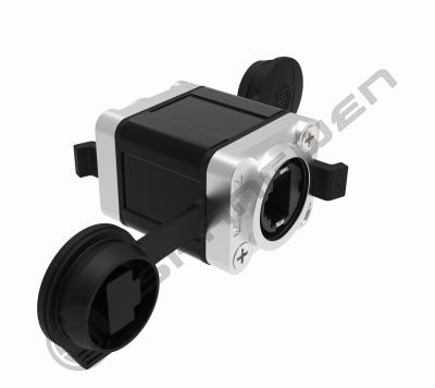 China Outdoor Waterproof Ethercon RJ45 Connectors Female Adapter for Cat5e Network Power Ethernet Cable Extension Connector for sale