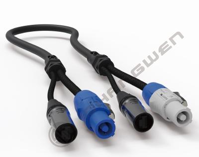 China XLR Female and Male Powercon Combination Cable Power and 3pin DMX SJT Signal Cable  2in1  in and Out  Power Hybrid Cable for sale
