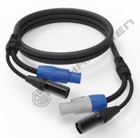 China Female Male Powercon Combination Cable 3PIN DMX SJT Signal Power 2in1 Cat6 RJ45 Cat5E Shielded CAT6a Cat5e Network Cable for sale