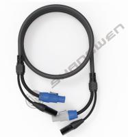 China Female Male Powercon Combination Cable 3PIN DMX SJT Signal Power 2in1 Cat6 RJ45 Cat5E Shielded CAT6a Cat5e Network Cable for sale