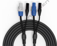 China Female Male Powercon Combination Cable 3PIN DMX SJT Signal Power 2in1 Cat6 RJ45 Cat5E Shielded CAT6a Cat5e Network Cable for sale