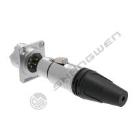 China 4-Pin XLR Mount Connector Indoor Audio IP40 Protection 4-Pole Wireless DMX Cable Connectors Sliver XLR Female Male Connector for sale