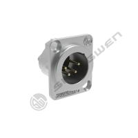 China 4-Pin XLR Mount Connector Indoor Audio IP40 Protection 4-Pole Wireless DMX Cable Connectors Sliver XLR Female Male Connector for sale