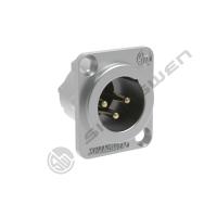 China Mini D-Type XLR Audio Connector 3-Pin Male Socket Zinc Alloy Shell Panel Mount Jacks for Audio Speaker Microphone XLR Female for sale