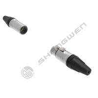 China IP40 Indoor Audio Cable Plug 7-Pin XLR Female Socket Connector with 3.5mm Gold Conductor Shell Plating and High Durability for sale
