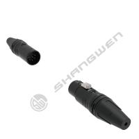 China Industrial Electronics Accessories 6-Pin XLR Audio Video Connectors Indoor IP40 Protection 6-Pole Plug Socket Male Female for sale