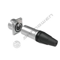 China Industrial Electronics Accessories 6-Pin XLR Audio Video Connectors Indoor IP40 Protection 6-Pole Plug Socket Male Female for sale