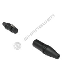 China Indoor IP40 Shell Gold Conductor Microphone Audio Cable Plug 5-Pin XLR Female Male Cable Black Silver for Audio Video for sale