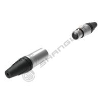 China 4-Pole XLR 4P Female Connector Indoor Audio IP40 Protection Silver-Plated Contacts Nickel-Plated Shell Rated Current 7.5a for sale