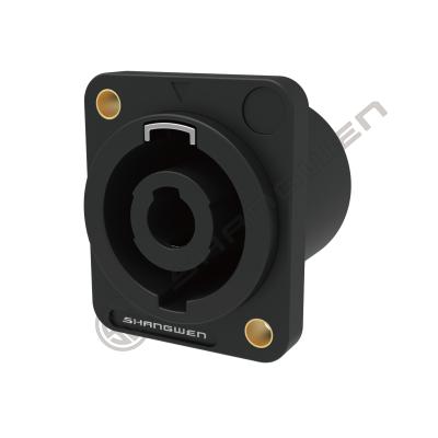 China D-Shape 4-Pin Industrial Electronics Loudspeaker Chassis Latch Lock Plastic Copper Male Bronze Pillar Speaker Connector for sale