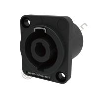China D-Shape 4-Pin Industrial Electronics Loudspeaker Chassis Latch Lock Plastic Copper Male Bronze Pillar Speaker Connector for sale