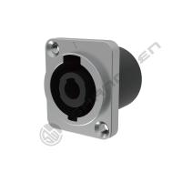 China Male 4 Pin Connector for Audio Video Electronics IP40 Waterproof Extremely Rugged Loudspeaker Plug Silver Metal Brass Alloy for sale