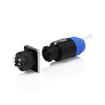 China Industrial Electronics Accessories Silver Plastic 8 Pin Connector for Audio Video Electronics Brass Alloy Female Plug 30A for sale