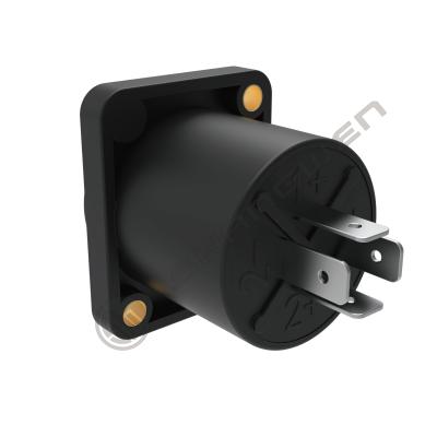 China Rectangle Loudspeaker 2 Hole Panel Mounting Solder Terminal HPC 4 Pin Speakon Hembra Audio Jack Connector Audio Connector for sale