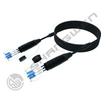 China Outdoor Networking 50M Length Singlemode TPU Waterproof Fiber Optic Cable Drum Reel with LC-LC Connectors OM2/OM3/OM4 for sale