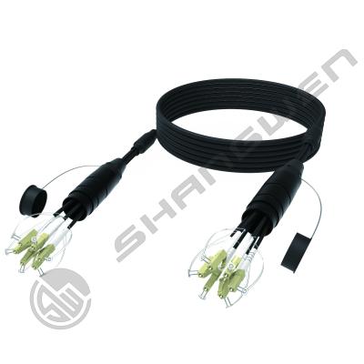 China Networking Portable Fiber Optic Cable Reel with SC/LC/FC Connector and 4/6/8 Cores Multimode OM2/OM3/OM4 Cable Drum for sale