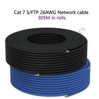 China Cat7 Shielded 10Gbps RJ45 Network Patch Cable Cord RJ45  Cat7 Customized 4pair CE UL 100% Oxygen-free Copper  Cat7 26AWG SFTP for sale