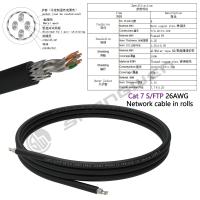China Cat7 Shielded 10Gbps RJ45 Network Patch Cable Cord RJ45  Cat7 Customized 4pair CE UL 100% Oxygen-free Copper  Cat7 26AWG SFTP for sale