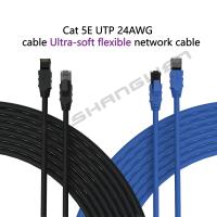 China Cat5E 24awg UTP 24awg 4 Pair Cat5e Lan Cable OEM Bare Copper Wire UTP Ethernet Cable for sale