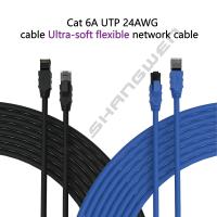 China Cat6a UTP Cable Cat6 UTP 24AWG RJ45 Copper LED Cord Copper Luminous 4p PVC LSZH Jacket Indoor LAN Ethernet Networking for sale