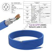 China 4P SFTP/FTP Antifreeze Flexible Soft Cat6 Cat6A Outdoor Cable Engineering Level UTP Cat6a Network Cat6A Cable 24awg for sale